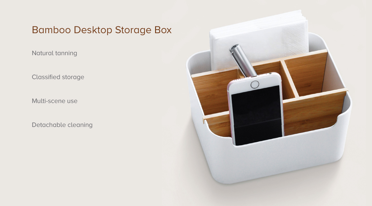 Mi Bamboo Fiber Desktop Storage Box