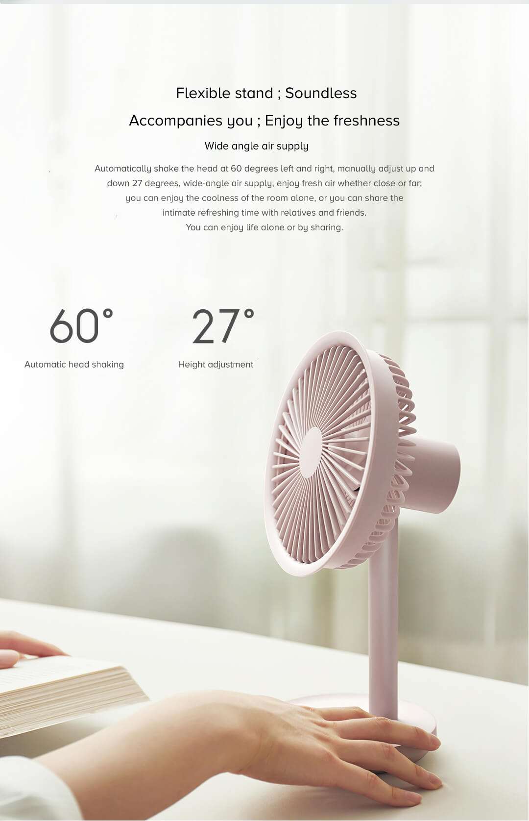 Solove Rechargeable Portable Desktop Fan