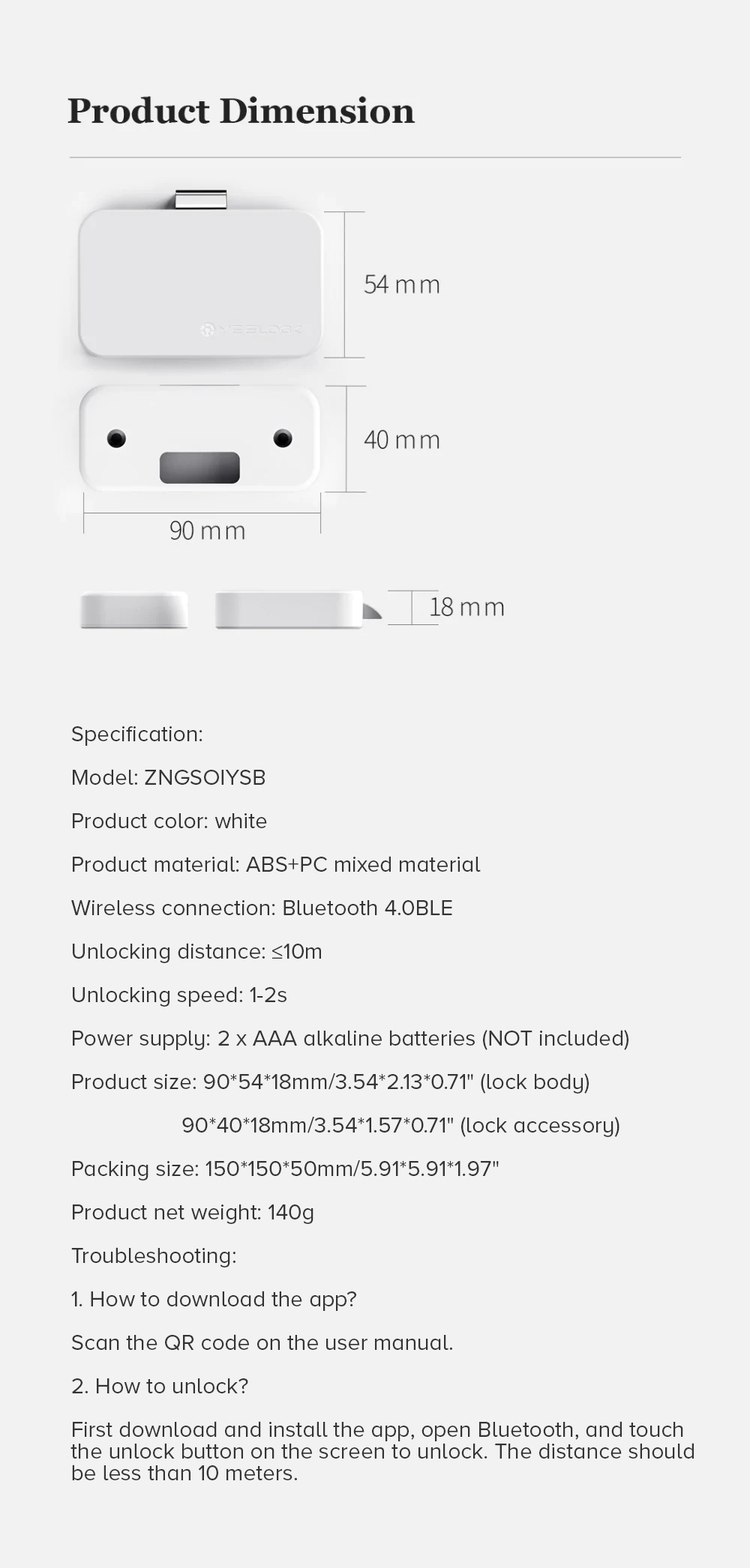 Yeelock Smart Drawer Lock